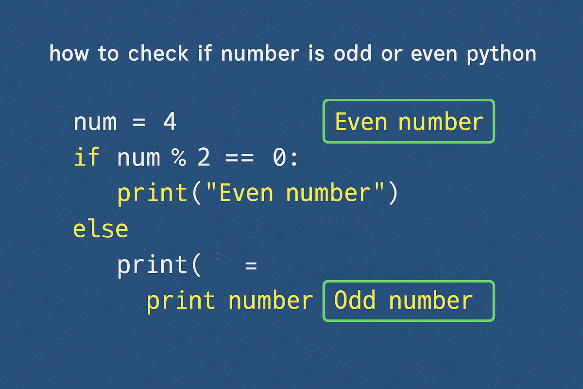 Verifique si un número es impar o incluso en Python - L’heure des geeks